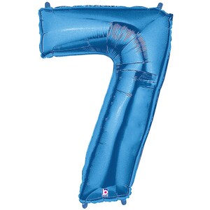 Giant 40" Inch Blue Mylar Balloons - Choose Your Number - Metallic Blue ...