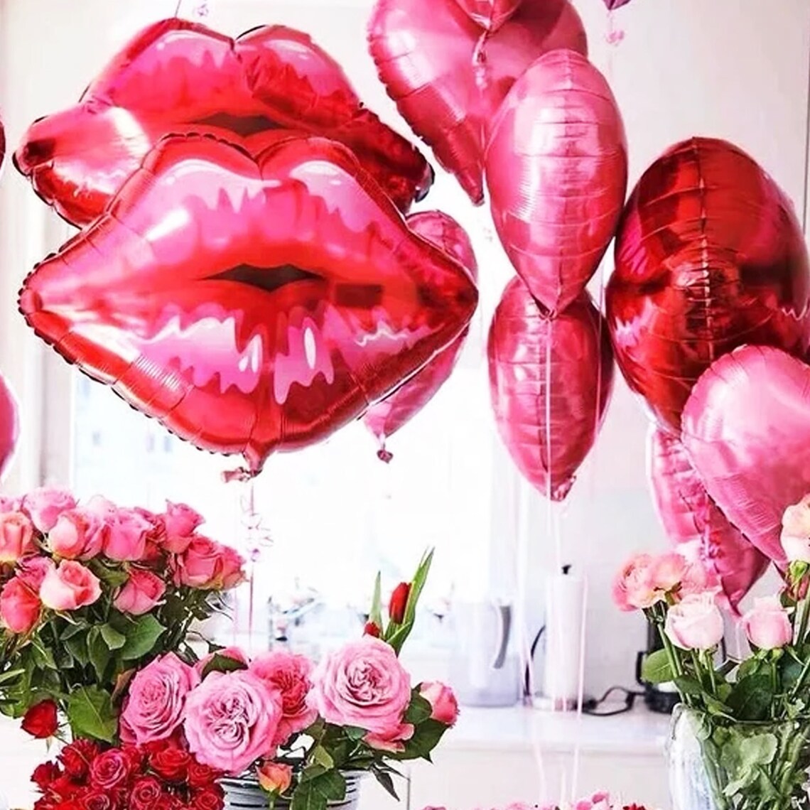 Giant Kiss Balloon Lip Balloon 30 Inches Wide Valentines - Etsy