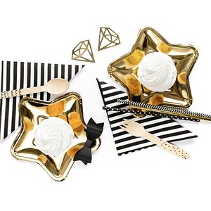 Gold Star Plates | Gold Foil Star Plates | Twinkle Twinkle Little Star ...