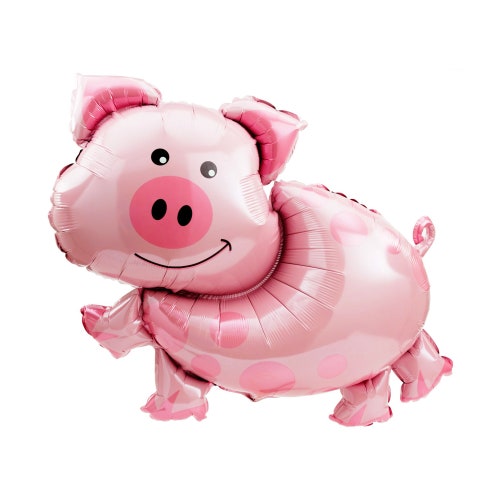 PIG Balloon Giant Pig Mylar Balloon 35 Inch Barnyard - Etsy