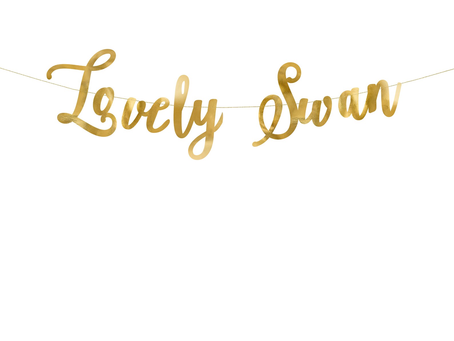 Lovely Swan Banner Gold Script Lovely Swan Letter Banner - Etsy