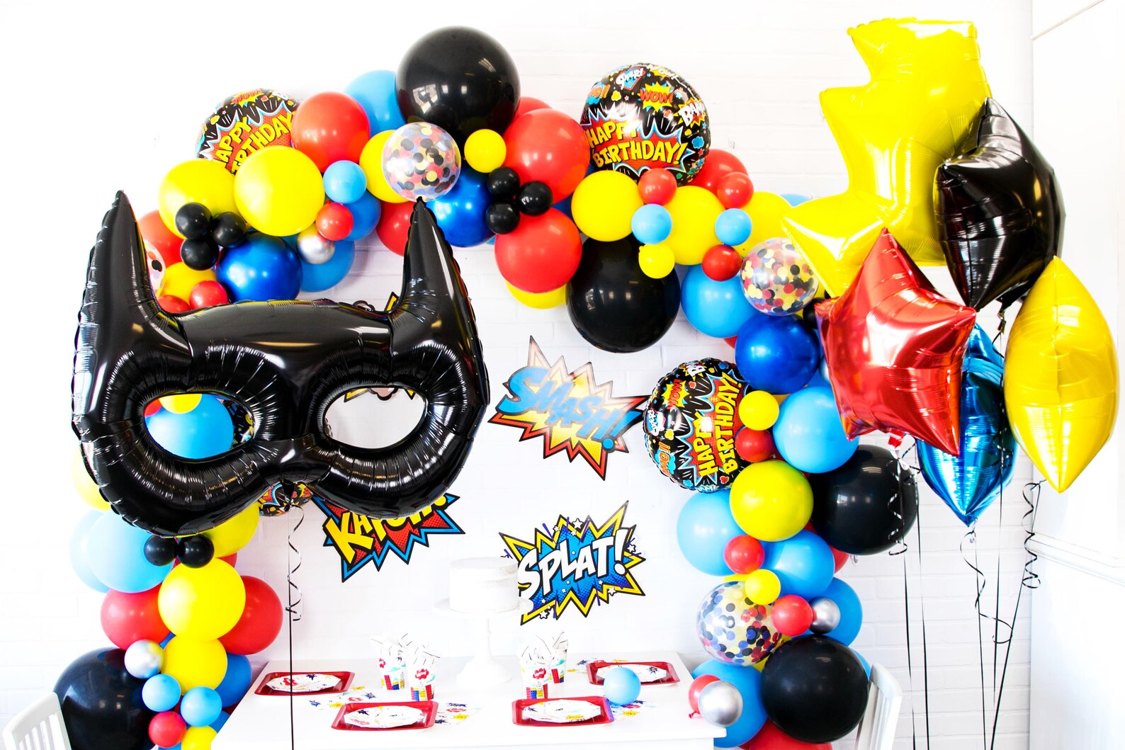 Super Hero Balloon Garland Kit Super Hero Birthday Shades - Etsy.de