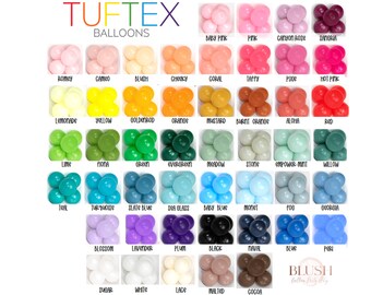 Tuftex Color Chart With Balloons-updated - Etsy