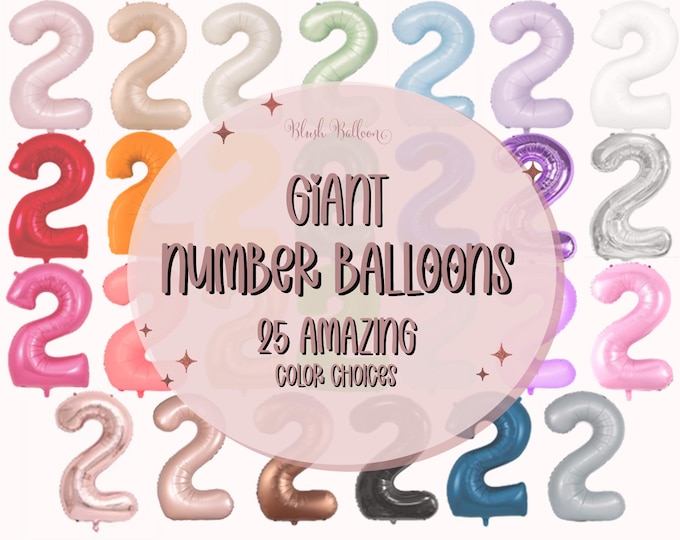 Mini Number Balloon Cake Topper / Wand / Table Number / Tassels - Etsy