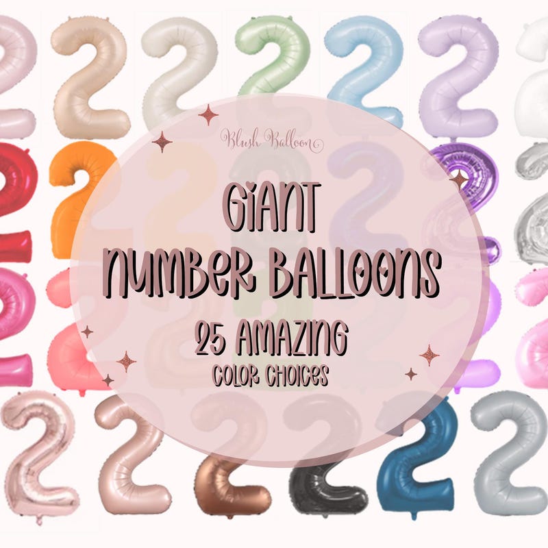 Foil Number Blue - Etsy