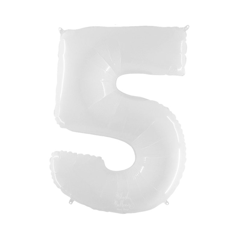 Giant Number Balloons Bright White Mylar Number Balloons | Etsy