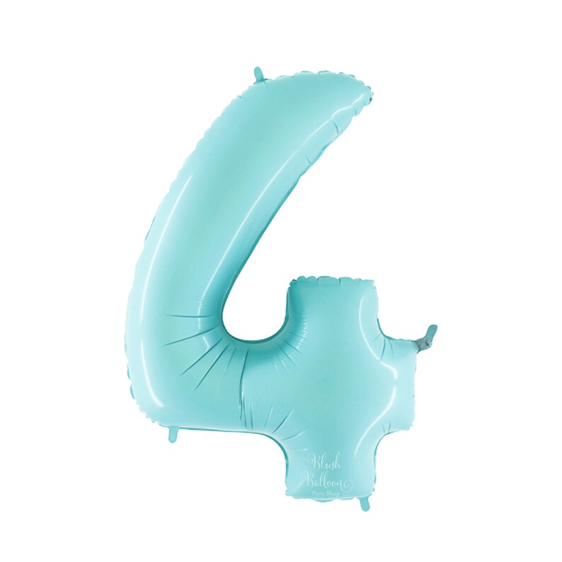 Giant Light Blue Number Balloons Blue Mylar Number Balloons - Etsy