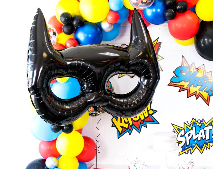 Giant Bat Mask Balloon | Super Hero Happy Birthday Balloon | Giant ...