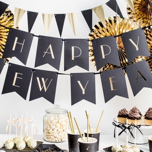 Happy New Year Letter Banner New Years Eve Party Decor - Etsy