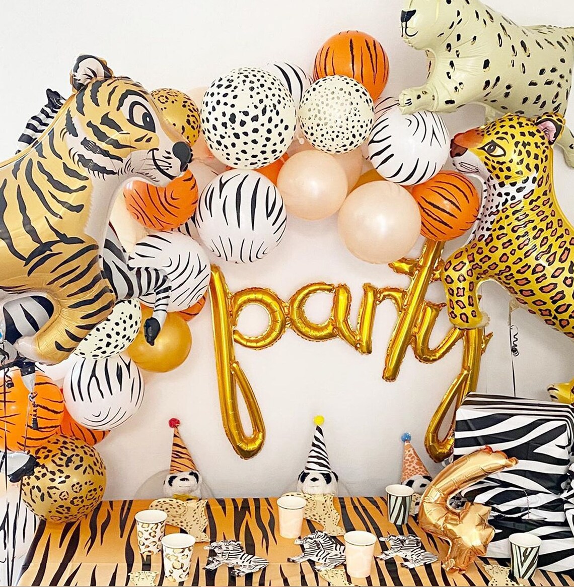 TIGER Balloon Garland Kit Tiger Balloon Arch Jungle Party | Etsy