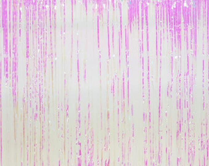 Iridescent Fringe Curtain Backdrop Mermaid Foil Curtain | Etsy