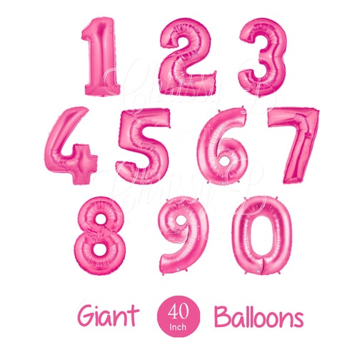 Giant 40 Inch Hot Pink Mylar Balloons Choose Your | Etsy
