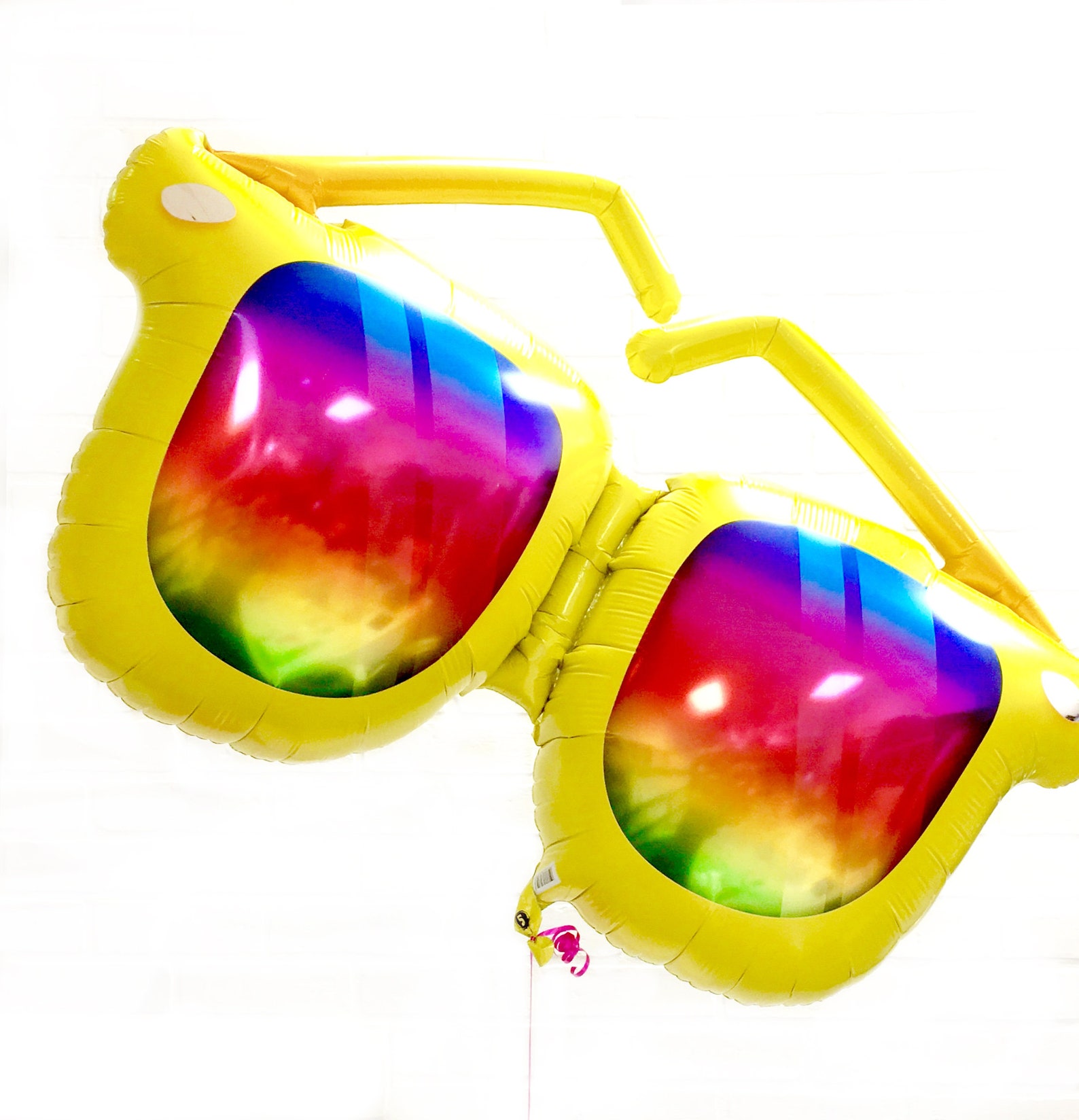 Sunglasses Balloon - Giant Rainbow Striped Sunglass Mylar Balloon ...