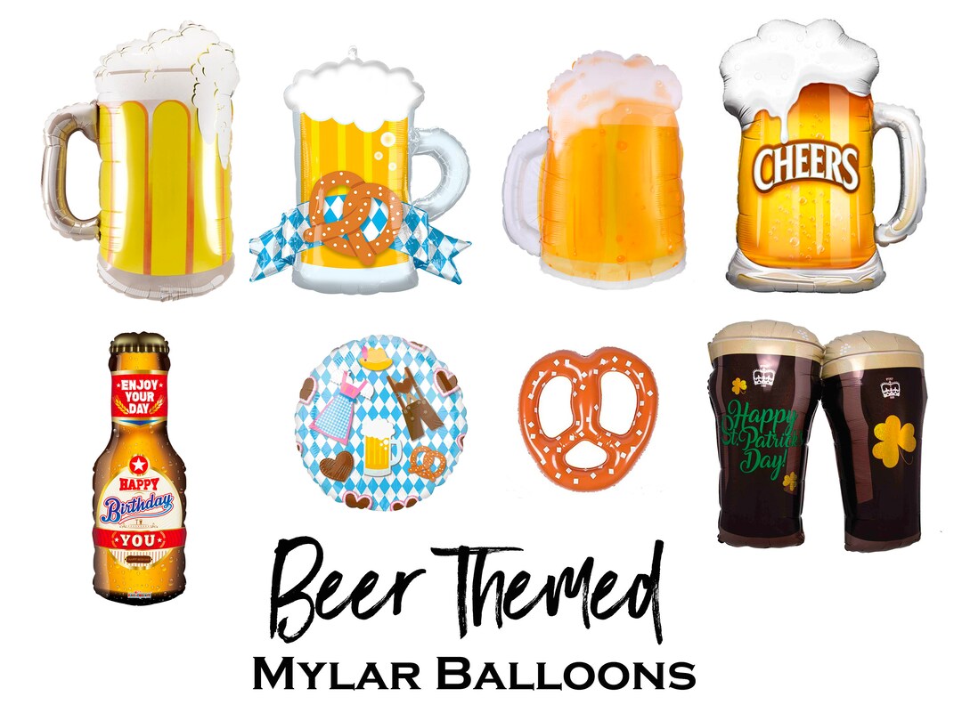 Beer Themed Balloons | Beer Mylar Balloons | 21st Birthday Balloons ...