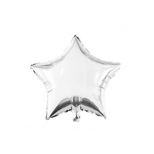 Shooting Star Balloon | Silver Star Balloon With Foil Tail | 20 Inch ...