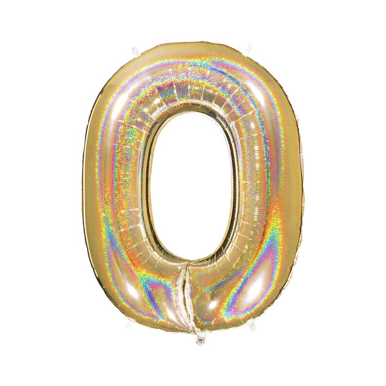 Giant Number Balloons Gold Holographic Mylar Number Balloons - Etsy