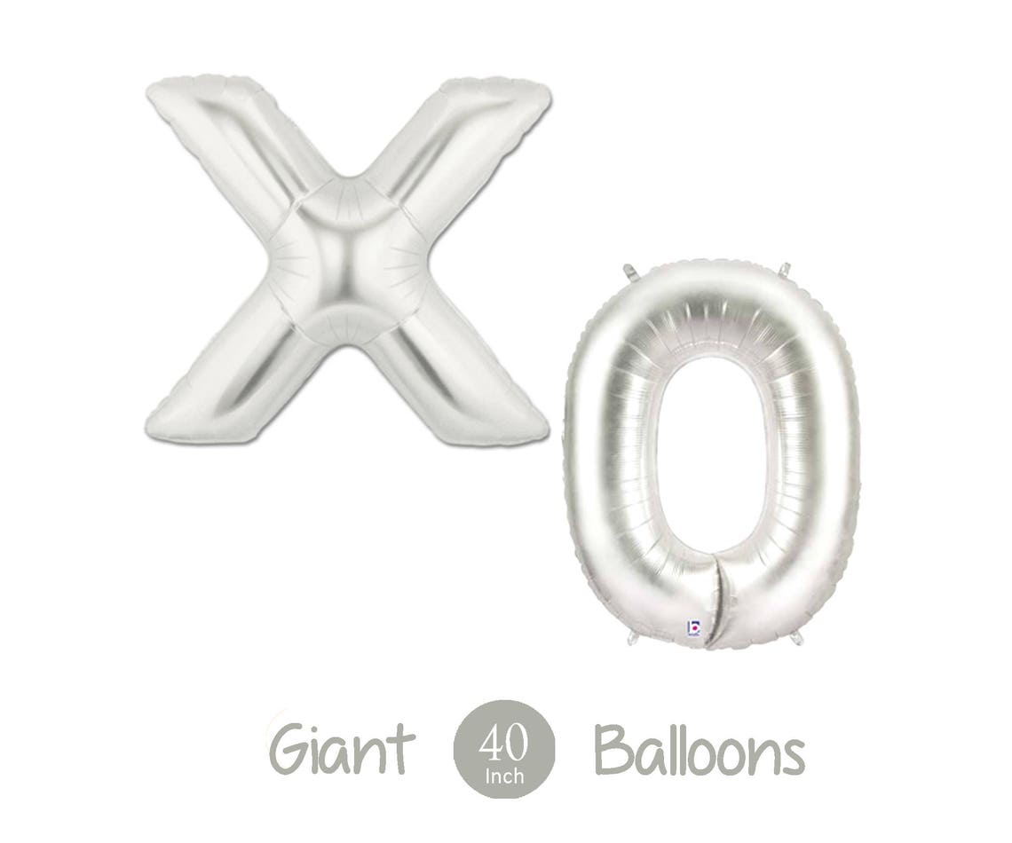 Giant XO Balloons - 40" Inch Gold Mylar Balloons in Letters X-O ...