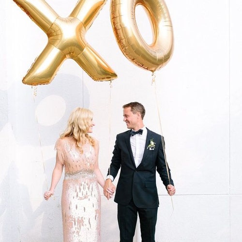 Giant XO Balloons 40 Inch Gold Mylar Balloons in - Etsy Australia
