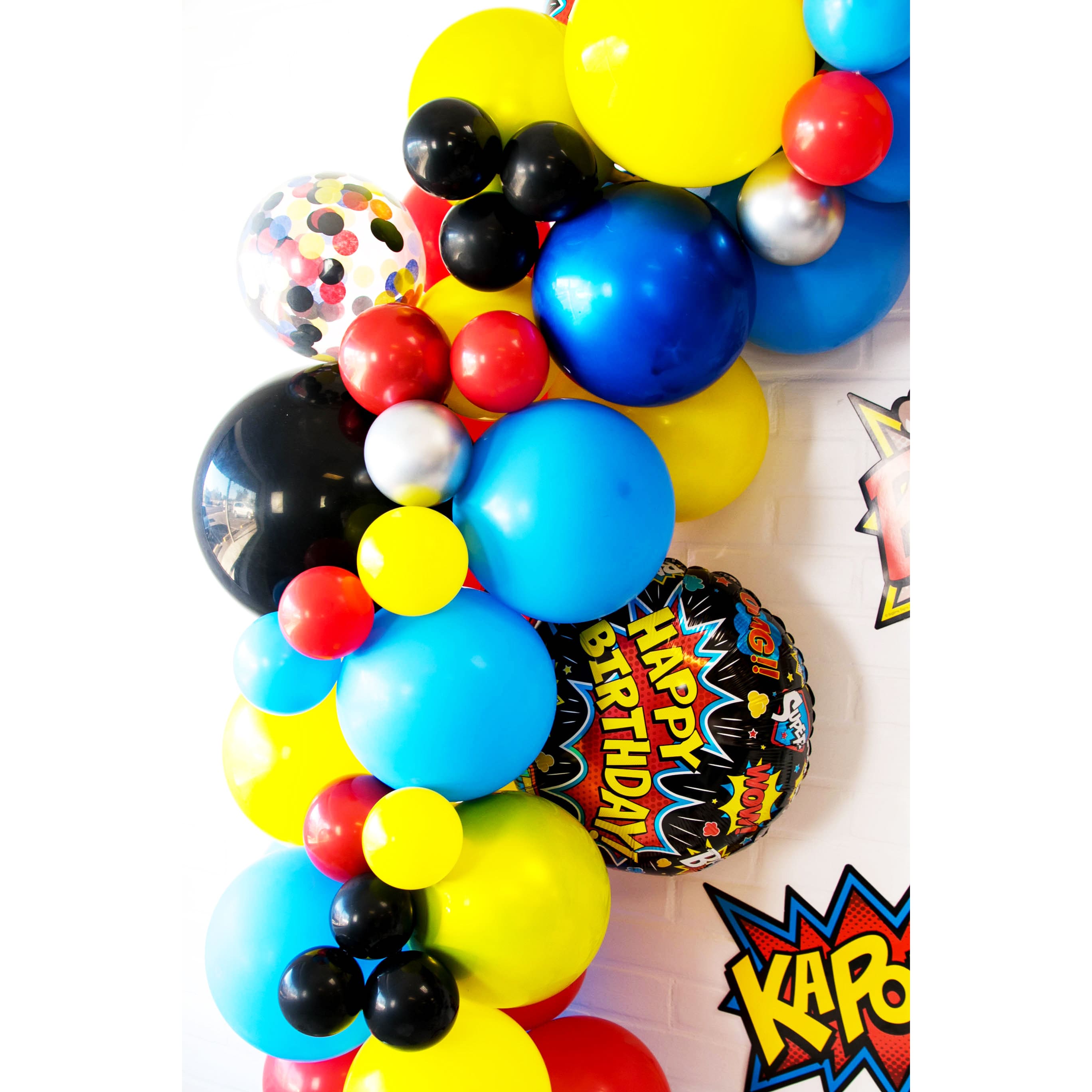 Super Hero Happy Birthday Balloon Superhero Balloons Giant | Etsy
