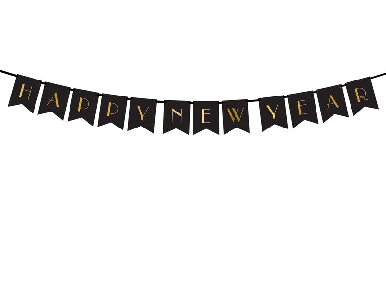 Happy New Year Letter Banner New Years Eve Party Decor | Etsy