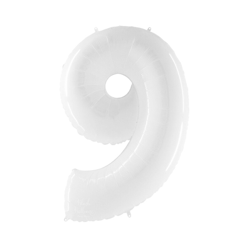 Giant Number Balloons Bright White Mylar Number Balloons | Etsy