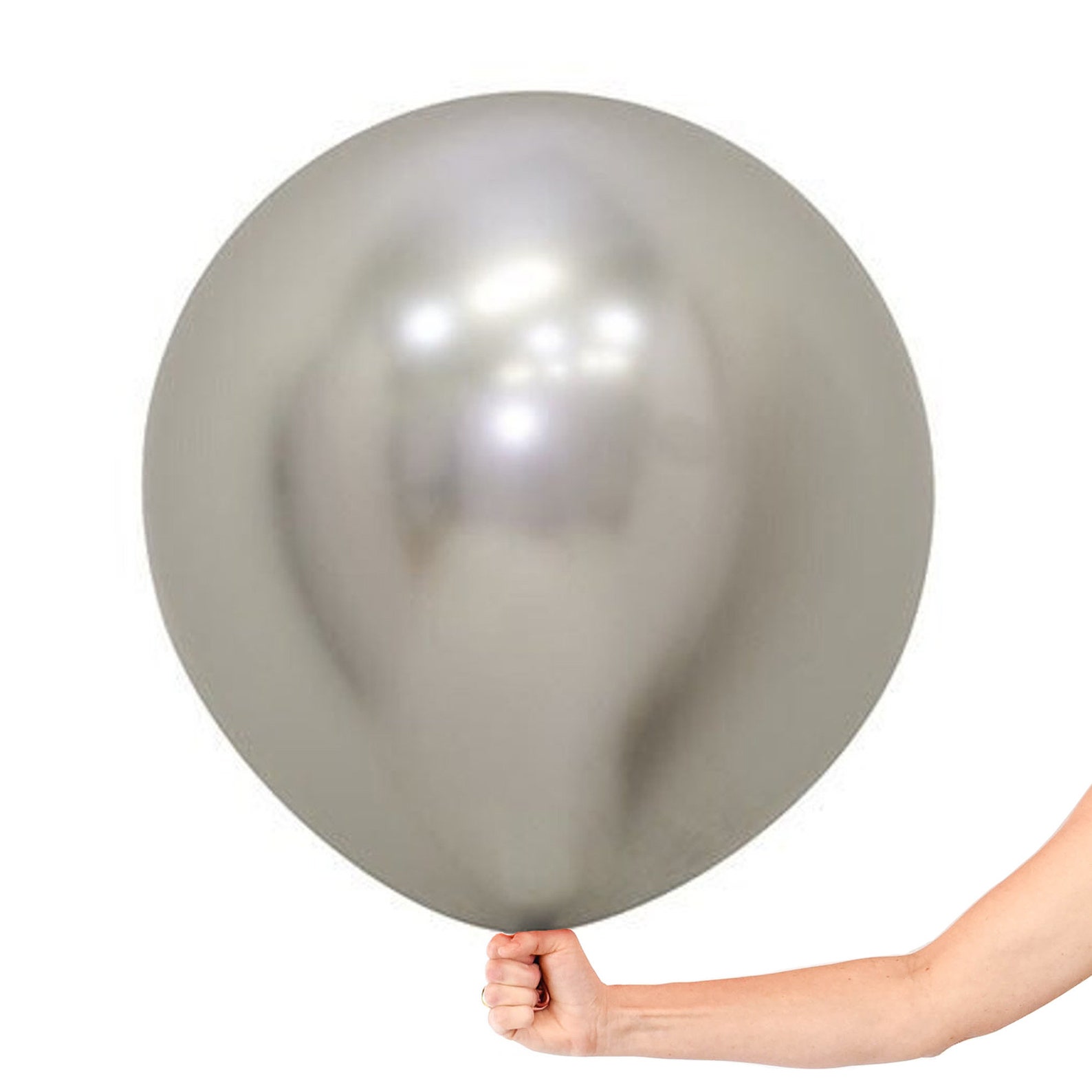 Metallic Silver Giant Latex Balloon Chrome Silver 24 Inch | Etsy