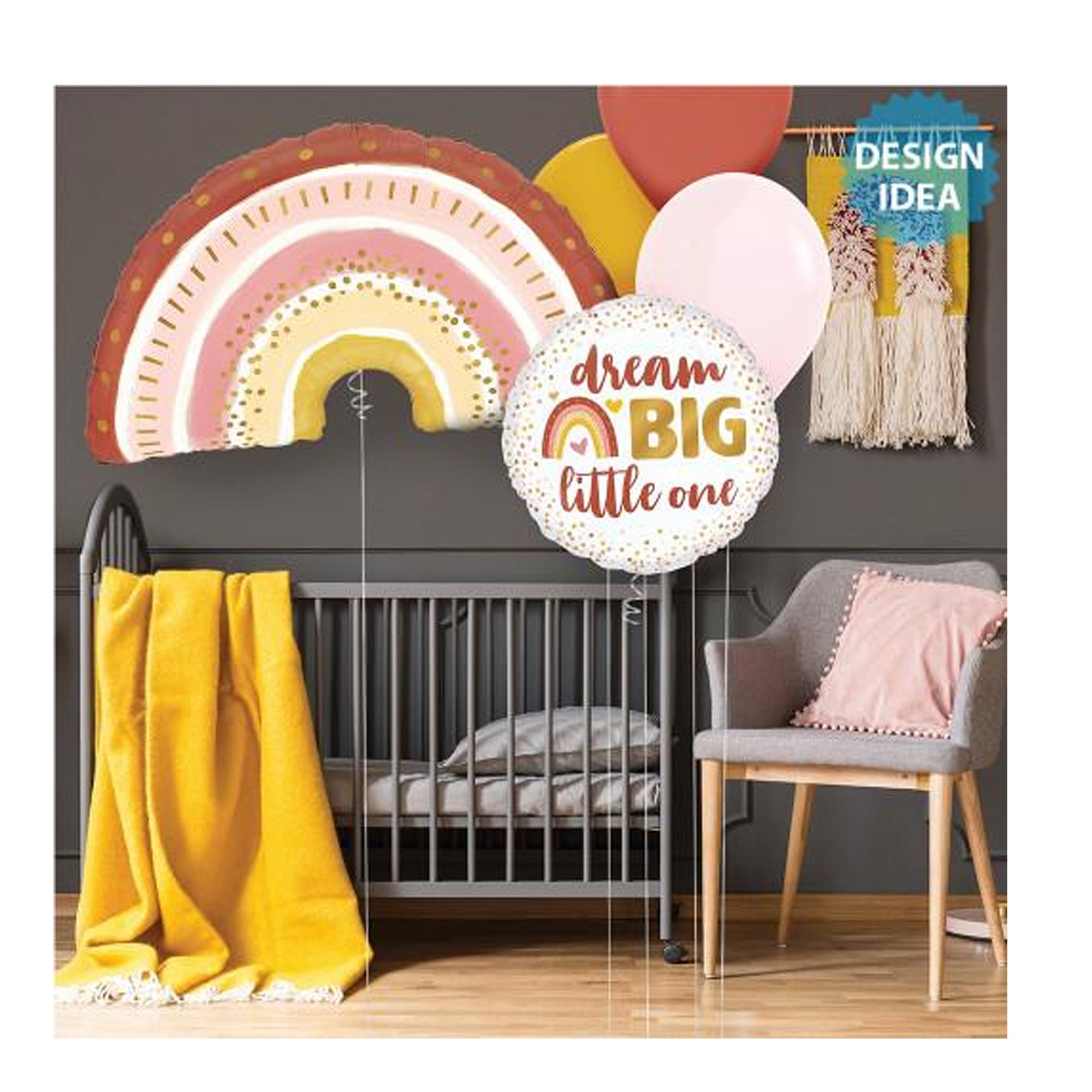 Dream Big Boho Rainbow Balloon Dream Big Little One Boho - Etsy