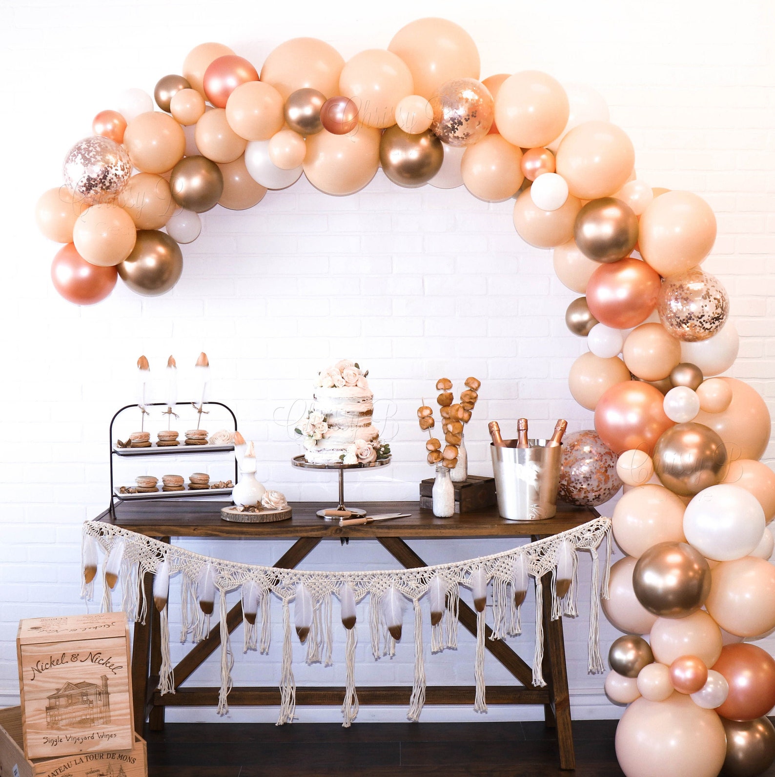 Rose Gold and Blush Balloon Garland Kit Blush Balloon | Etsy