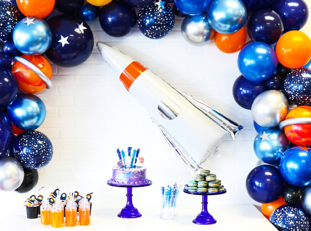 Rocket Balloon Spaceship Balloon Giant 34 Inch Mylar Balloon Astronaut ...