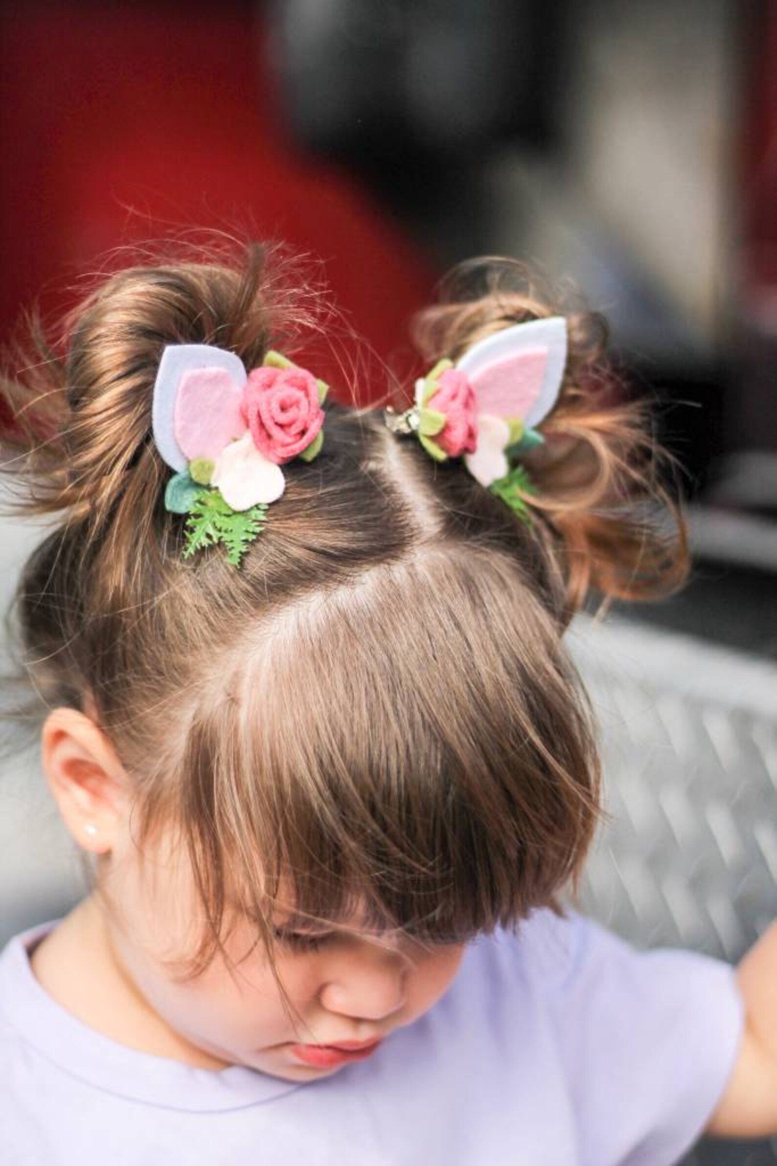 Easter Hair Clips Floral Hair Clips Bunny Hair Clip - Etsy