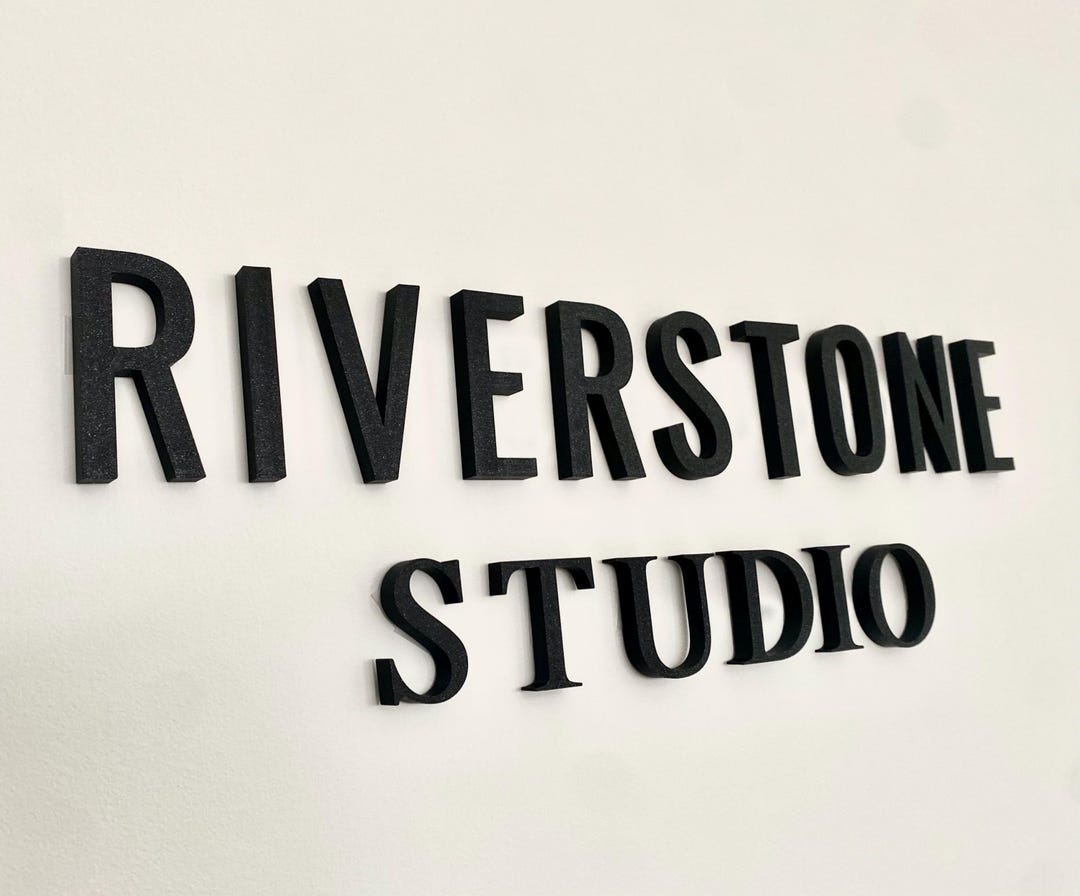 Custom 3D Letter Sign Customizable Black 3D Letters Print Any Font ...