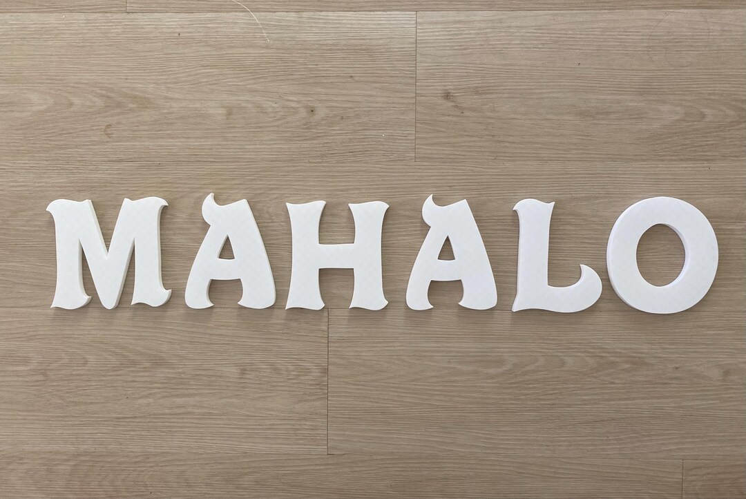 Mahalo 3D Letter Sign Customizable Air Bnb Sign Letters Print Any Font ...