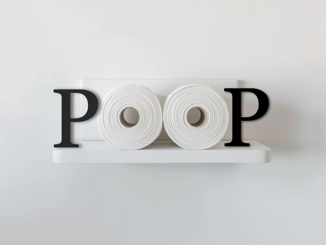 POOP Toilet Paper Holder Everyone Poops Funny Bathroom Humor Decor TP ...