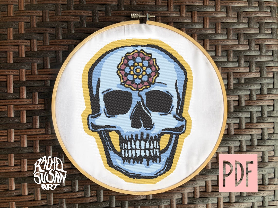 Traditional Tattoo Third Eye Skull Cross Stitch Pattern - Etsy