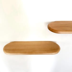 Floating Shelves Rounded Oval Floating Shelf Solid Wood Personalized ...