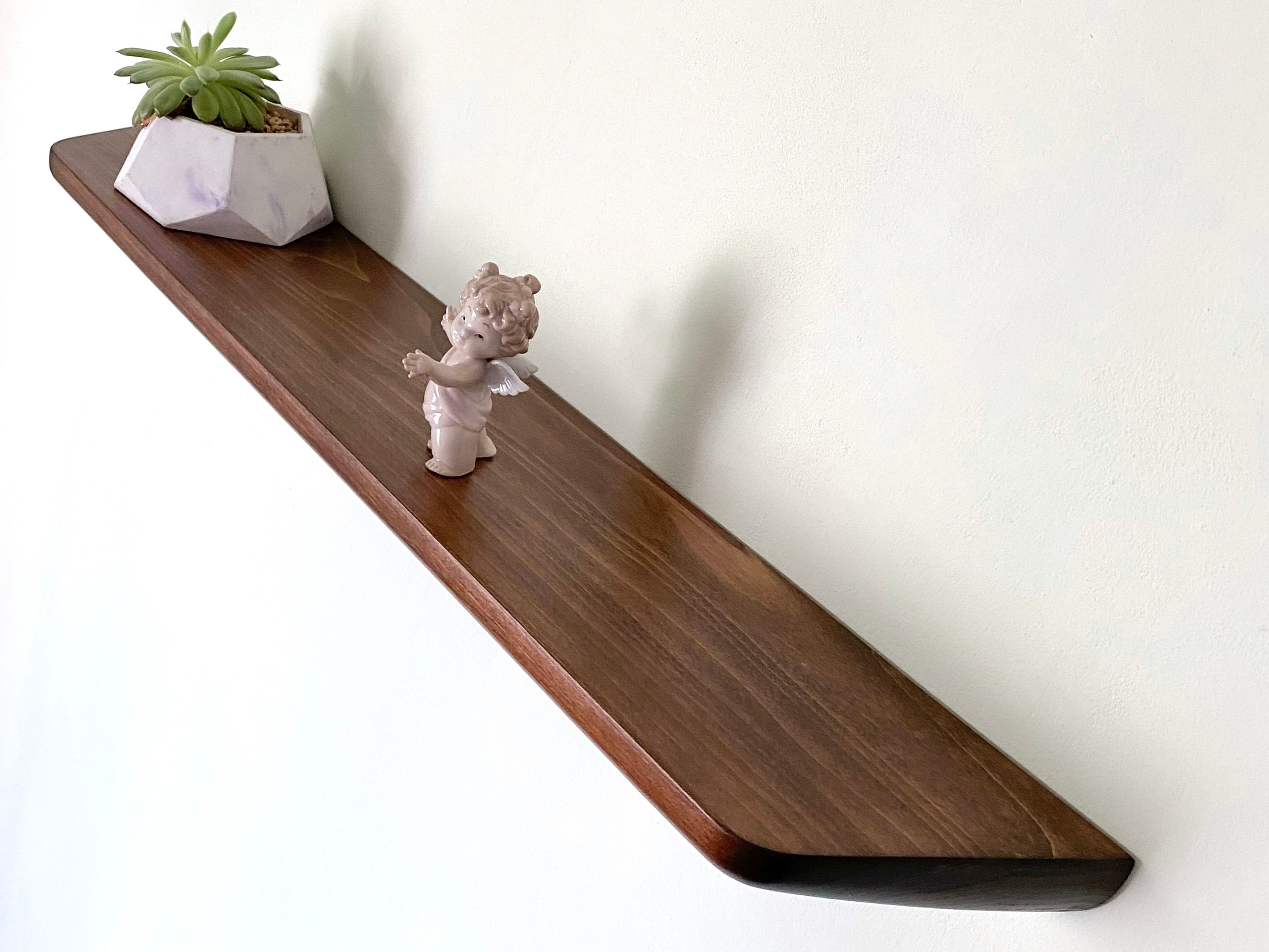 Custom Floating Shelf With Harmonious Curves for Living Room - Etsy