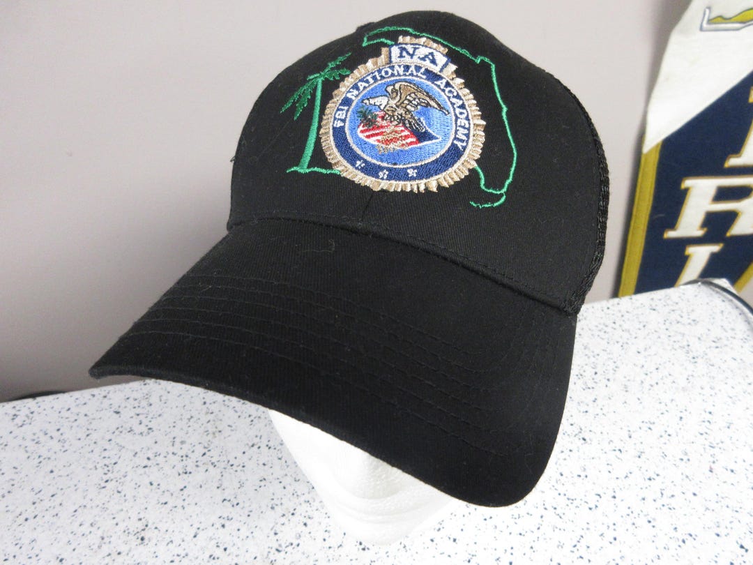 Vintage 2000s fbi NATIONAL Academy Snapback Black Florida Agent Hat Rad ...