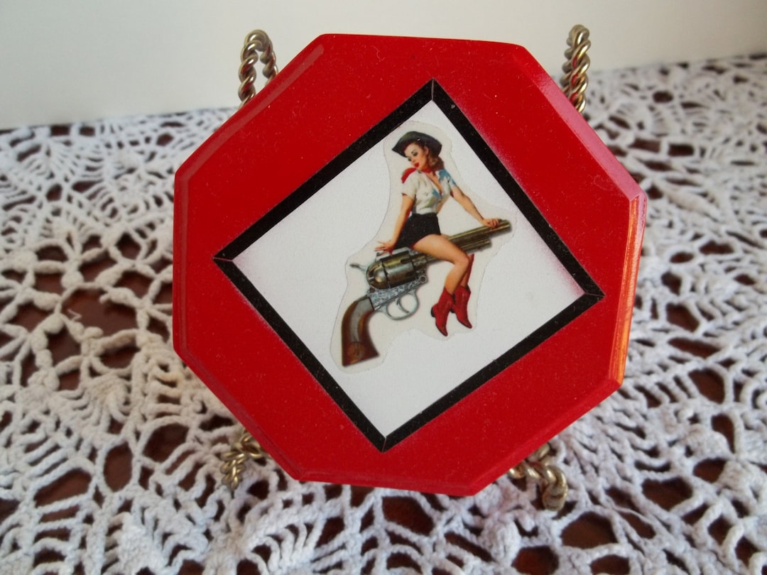 Up-cycled Pin up Girl Vintage Trinket Box - Etsy