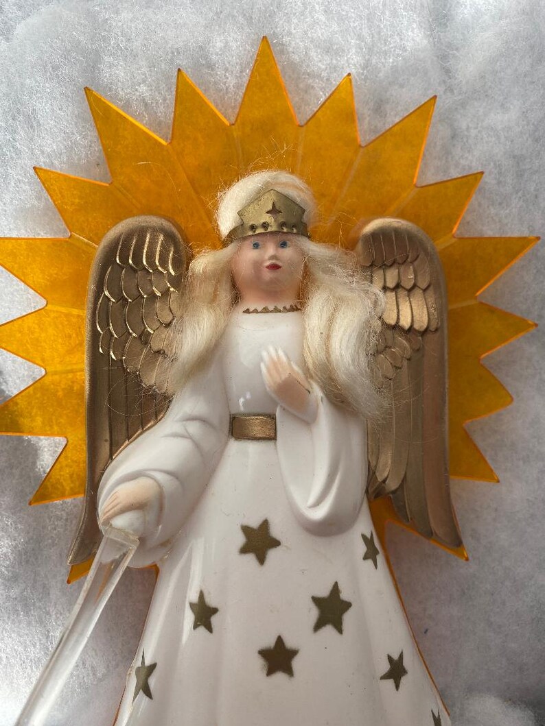 Vintage Glolite Illuminated Angel Tree Topper With Box - Etsy
