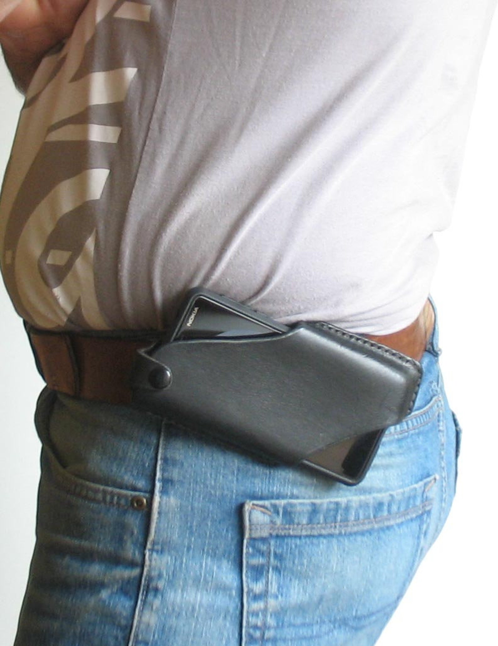 Minimalist Leather Phone Belt Holster: Custom Handmade Case - Etsy