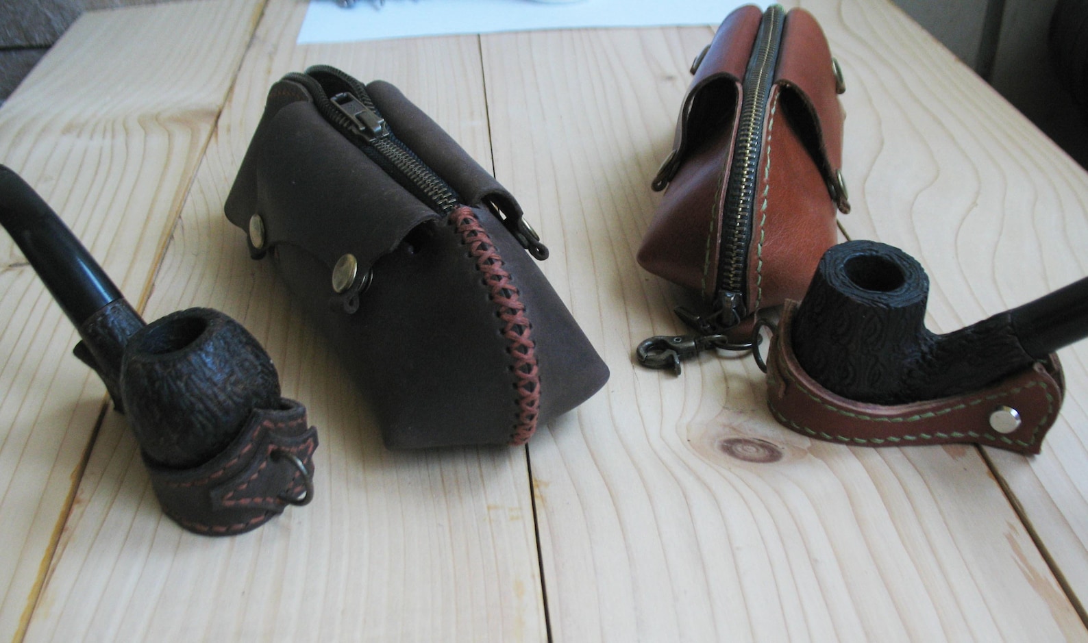 Leather Pipe Case Leather Pipe Pouch Pipe Holder Tobacco Bag - Etsy