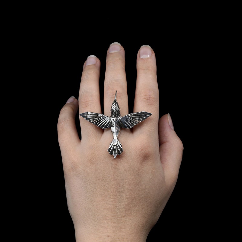 Silver Bird Ring - Etsy