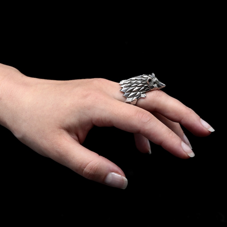 HEDGEHOG RING- Sterling Silver- Vvilk - Etsy