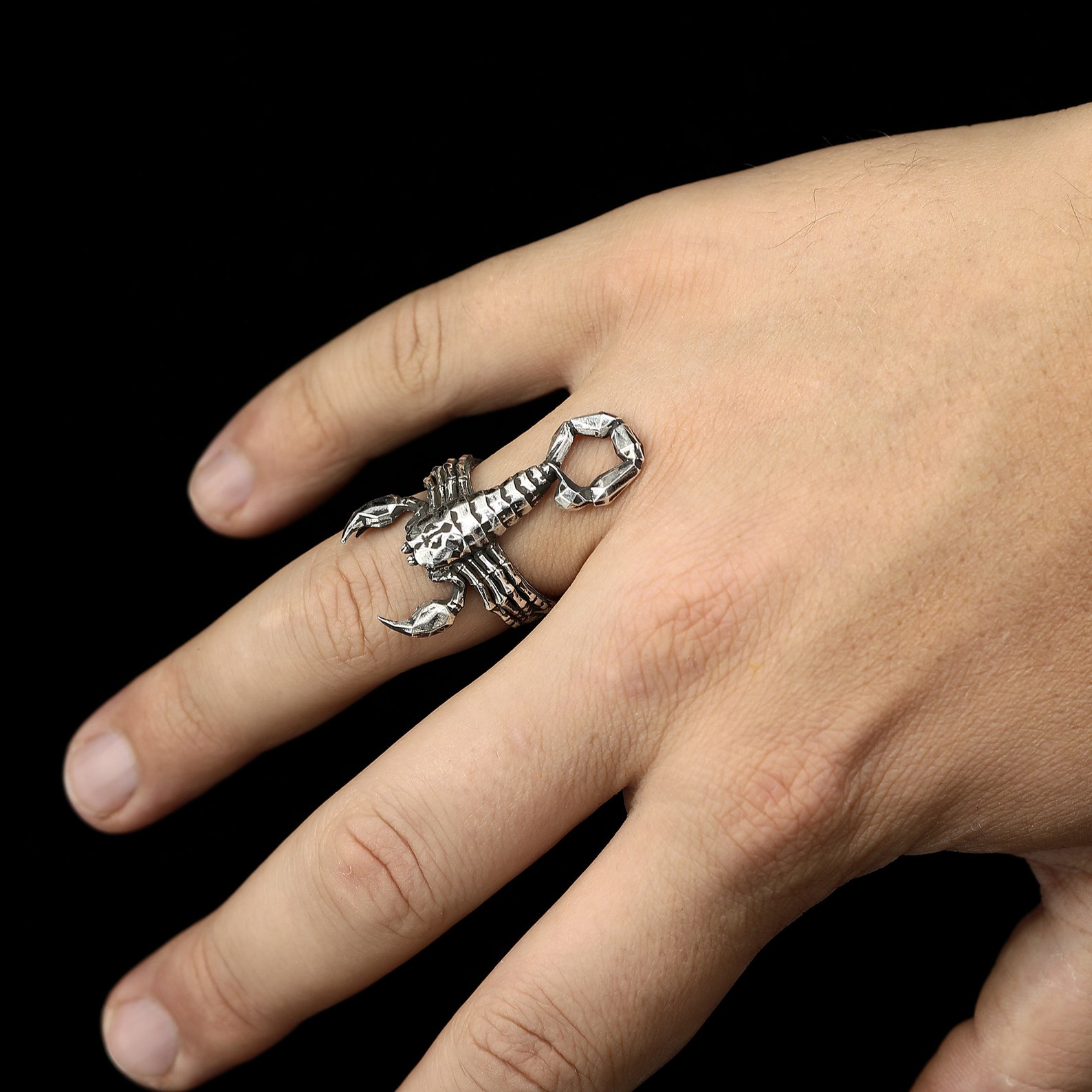 SCORPION RING Sterling Silver Scorpio Zodiac Sign Jewelry | Etsy