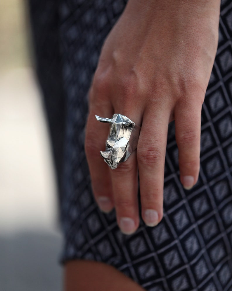 RHINOCEROS RING Sterling Silver Vvilk | Etsy
