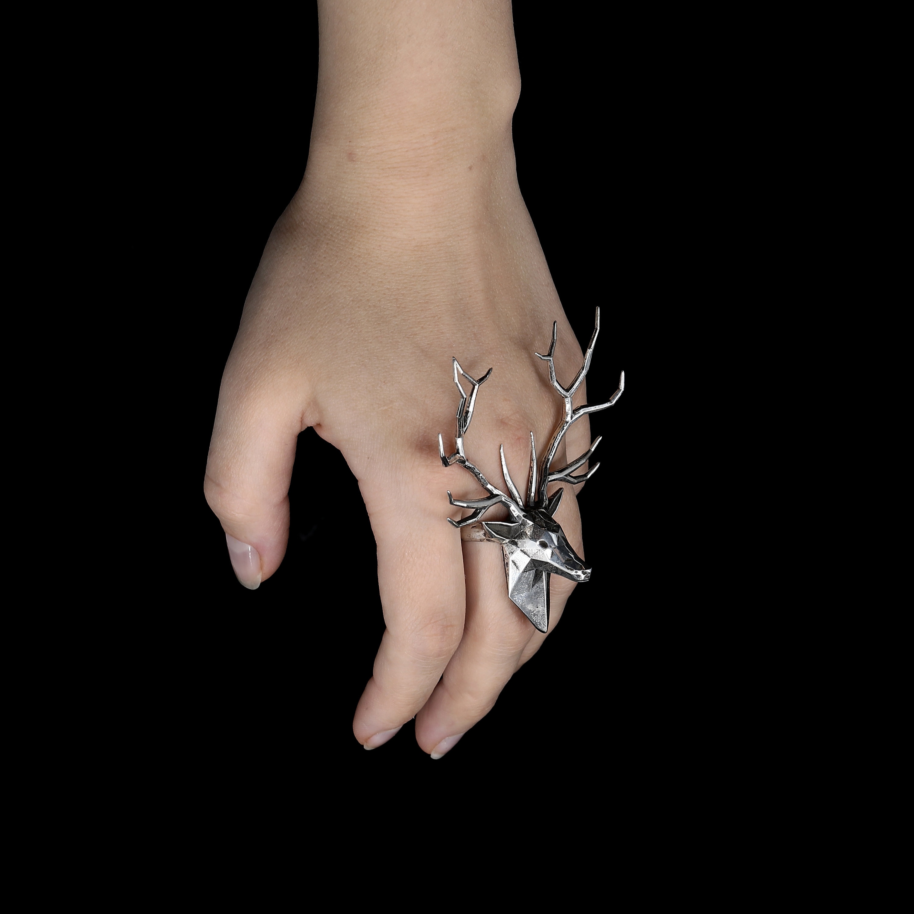 STAG DEER RING Sterling Silver Vvilk - Etsy