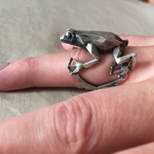 TREE FROG Ring- Sterling Silver- Vvilk - Etsy