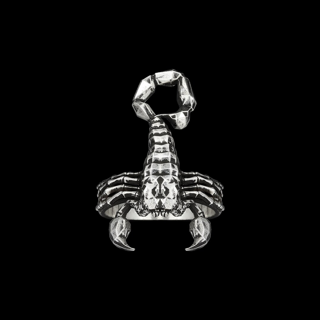 SCORPION RING- Sterling Silver Scorpio Zodiac Sign Jewelry- Unisex ...