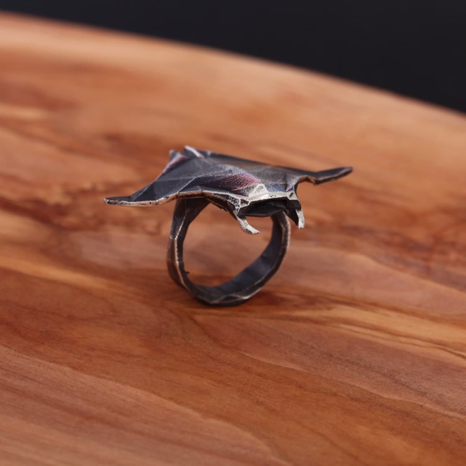 MANTA RAY RING Sterling Silver Vvilk | Etsy