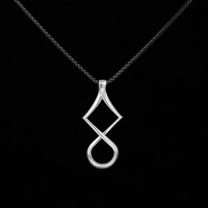 Mobius Strip Pendant, Sterling Silver Ring Holder Necklace ...